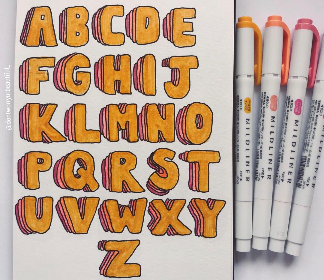 Simple Easy Bullet Journal Fonts to try on your Bujo today - The Bullet ...