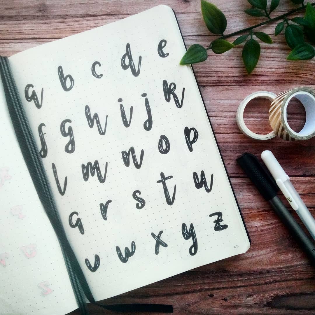 Simple Easy Bullet Journal Fonts to try on your Bujo today - The Bullet ...