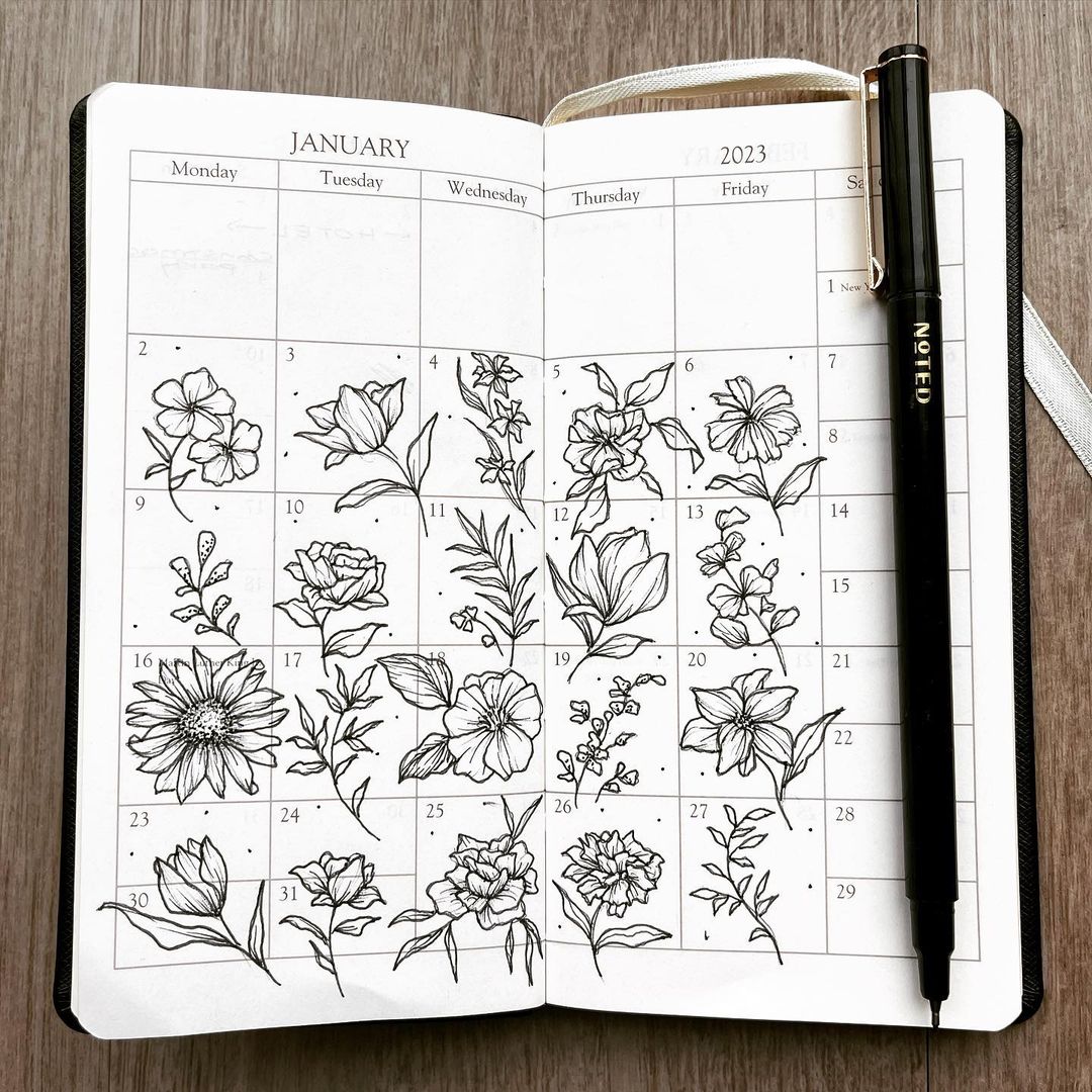 10 Easy Flower Doodles for Beginners to Elevate Your Journal and ...
