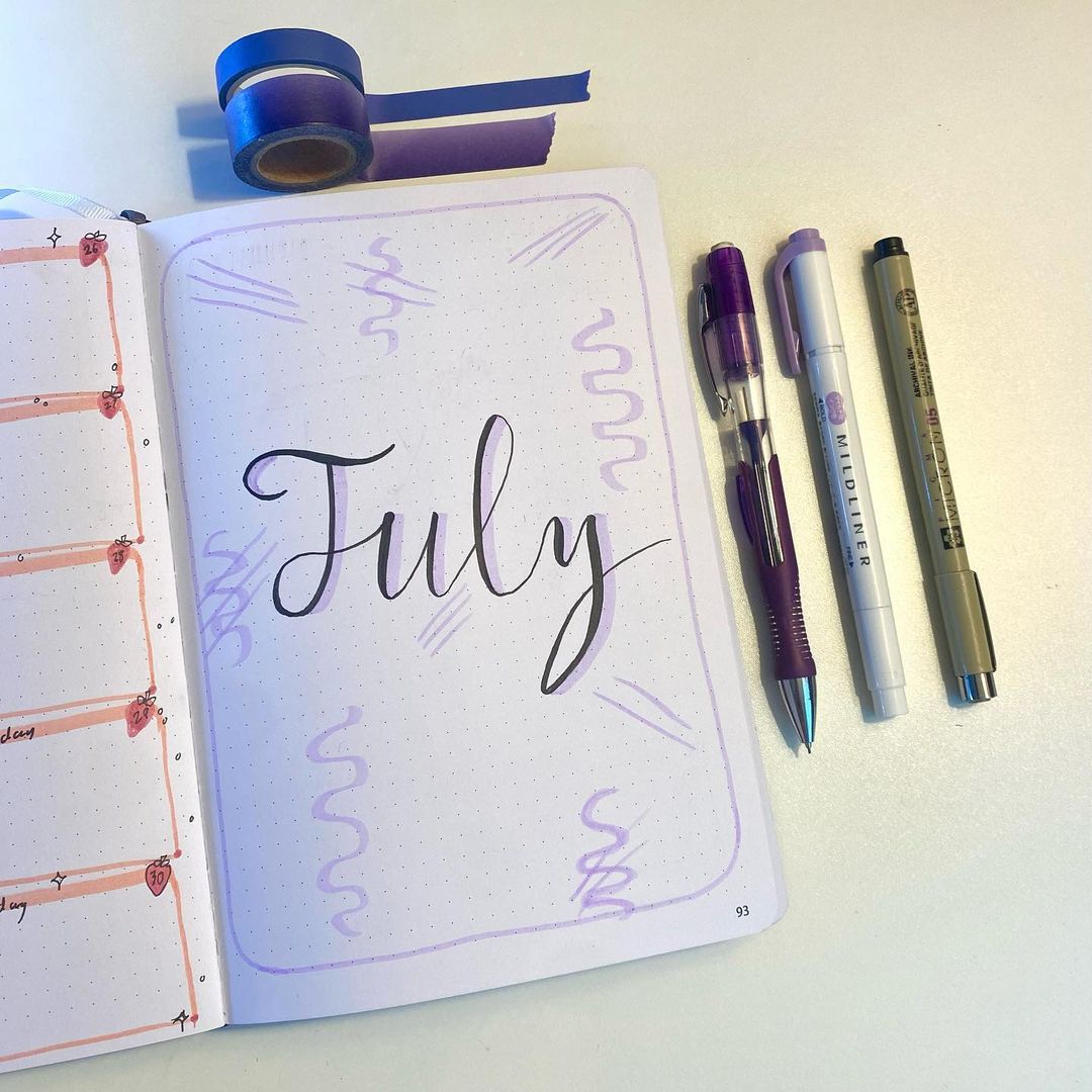 34 Creative July Bullet Journal Spread Ideas to inspire your July - The ...