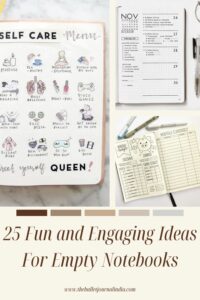 25 Fun and Engaging Ideas For Empty Notebooks - The Bullet Journal India