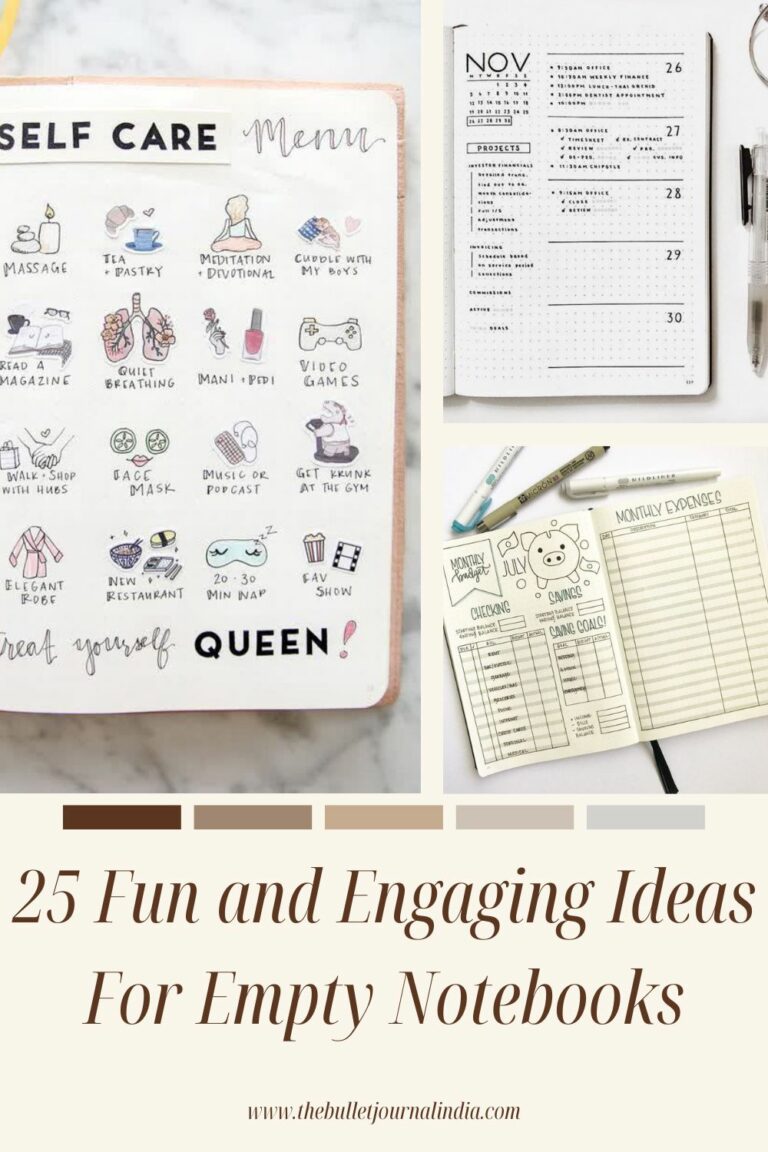 25 Fun and Engaging Ideas For Empty Notebooks - The Bullet Journal India