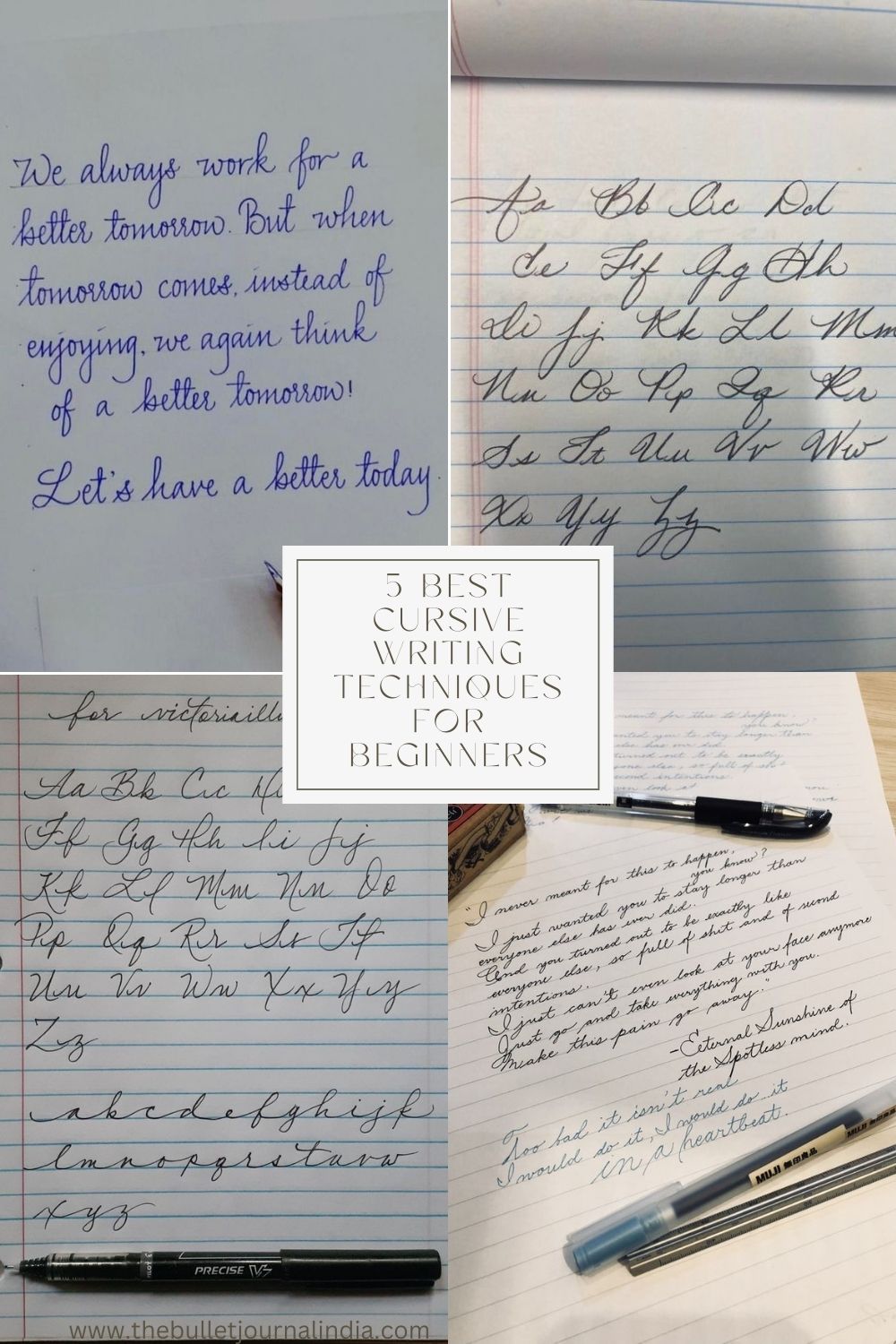 5 best cursive writing techniques for beginners - The Bullet Journal India