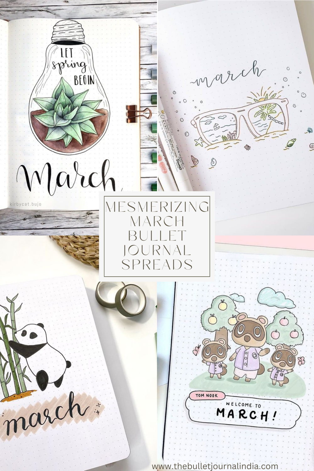 Mesmerizing March Bullet Journal Spreads - The Bullet Journal India